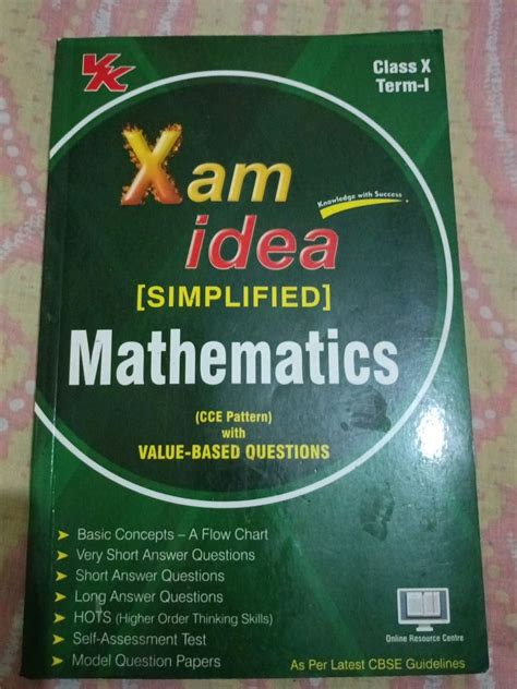 Books Textbooks Xam Idea Mathematics Class Xth Term 1 Freeup