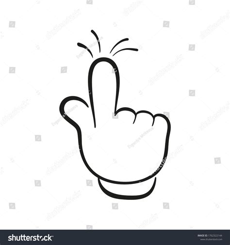 Cartoon Hand Index Finger Vector Illustration Stock Vector Royalty