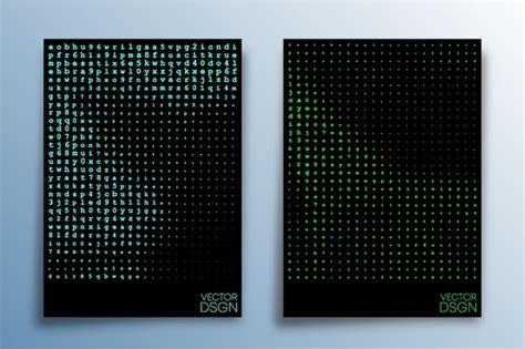 premium vector abstract matrix effect design for flyer poster cover