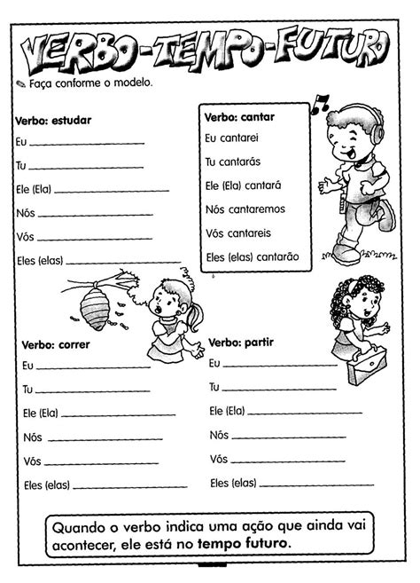 Verbo Presente Passado E Futuro 3 Ano Fdplearn