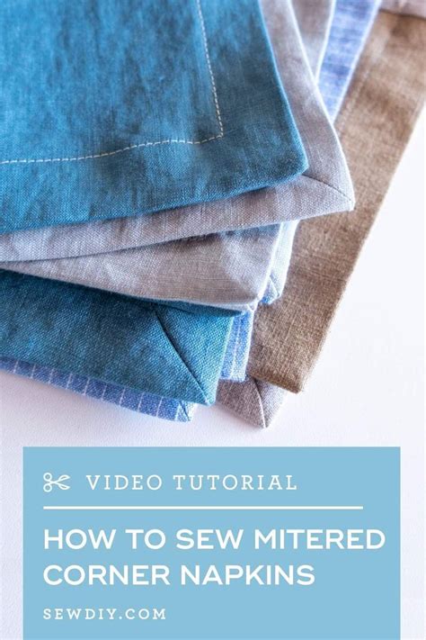 How To Sew Mitered Corner Napkins Video Tutorial Sew DIY Sewing