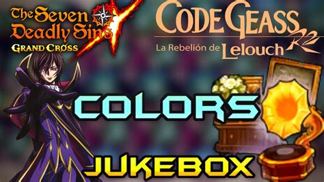 Colors Code Geass Op1 Jukebox Seven Deadly Sins Grand Cross
