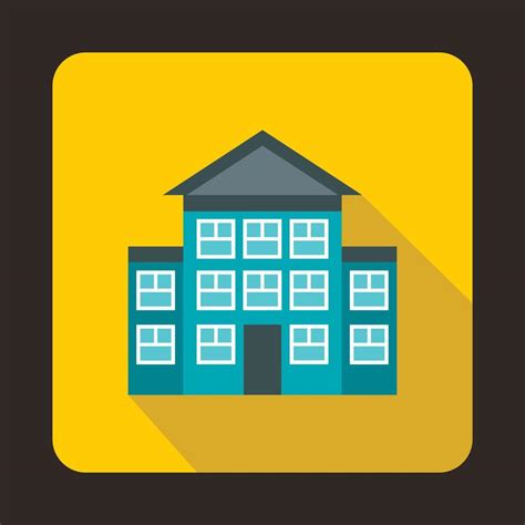 Bank Building Icon Flat Style 14599375 Vector Art At Vecteezy