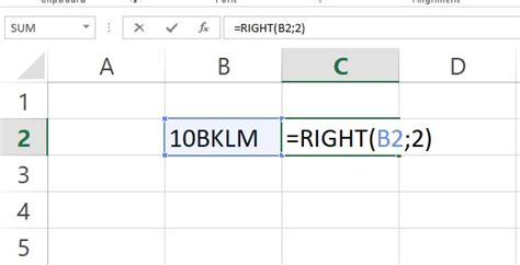Rumus Right Smp Excel