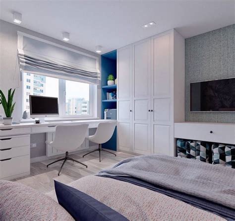 Sweet Home [28 фев 2021 в 11 00] Уютная спальня с рабочей зоной у окна Сделали все грамотно