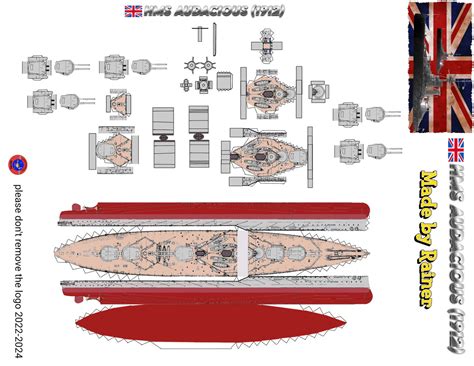 Hms Audacious By Rainerspapermodels On Deviantart