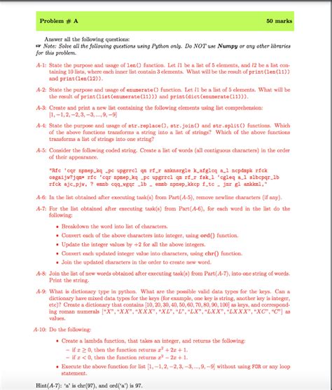 Solved PLEASE SOLVE FROM A TO A ONLY PLEASE ANSWER IN Chegg Com
