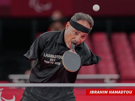 Paralympian Ibrahim Hamadtou Plays Table Tennis W Mouth After Arms