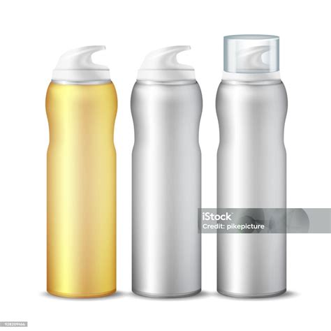 현실적인 스프레이 벡터 수 있습니다 템플릿 빈 수 브랜드 디자인 알루미늄 크림 화장품에 대 한 분배기입니다 젤 또는 거품 디스펜서 펌프입니다 모의 대 한 서식 파일을 고립