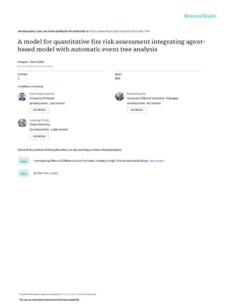 A Model For Quantitative Fire Risk Assessment Integrating Agent Based Model With Automatic Event