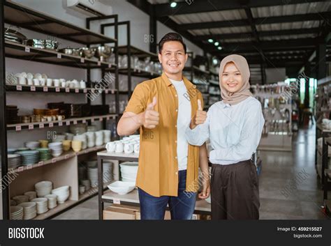 Asian Man Woman Hijab Image Photo Free Trial Bigstock