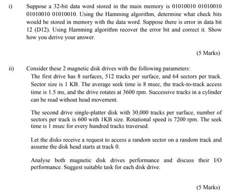 Solved I Suppose A Bit Data Word Stored In The Main Chegg