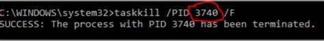 Spring Boot Windows Kill Process By Port Number Stack Overflow