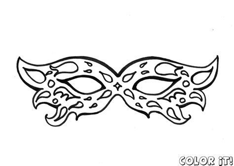 Carnival Mask Coloring Page At Free Printable