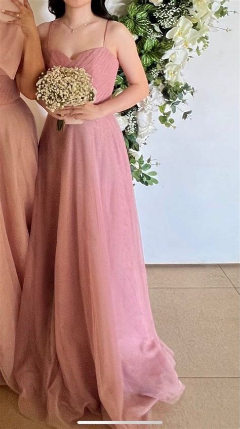 Dusty Pink Rose Gown Womens Fashion Dresses And Sets Evening