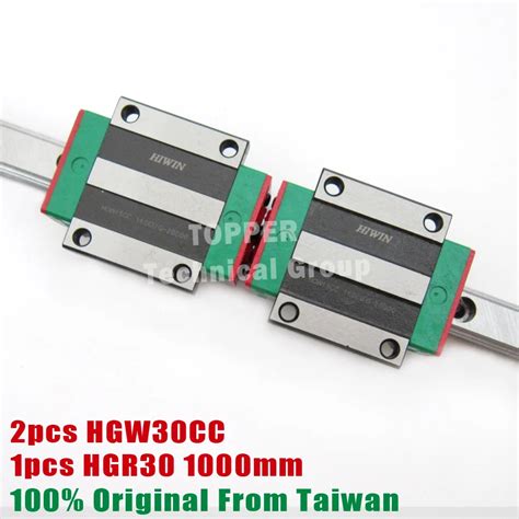 Hiwin Hgw30 Linear Guide Rail Hgr30 1000mm With Blocks Hgw30cc For Cnc