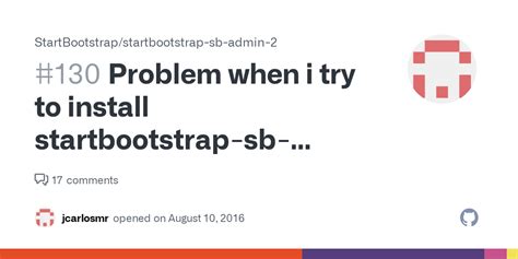 Problem when i try to install startbootstrap-sb-admin-2 with bower · Issue #130 · StartBootstrap ...