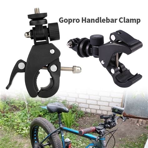 Bike Bicycle Motorcycle Handlebar Clamp Camera Mount Screw Clip Tripod