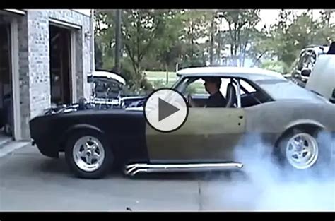 Small Block 383 Blown 67 Prostreet Camaro Start Up After Rebuilt