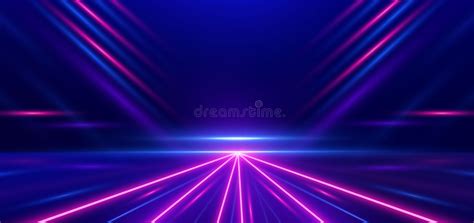 Abstract Technology Futuristic Glowing Neon Blue And Pink Light Lines