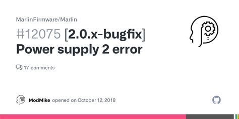 20x Bugfix Power Supply 2 Error · Issue 12075 · Marlinfirmware