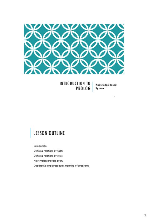Lab A Introduction To Prolog Introduction To Prolog Knowledge Based