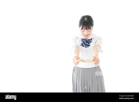 Babegirl In Babe Uniform Handing Out Letter Stock Photo Alamy