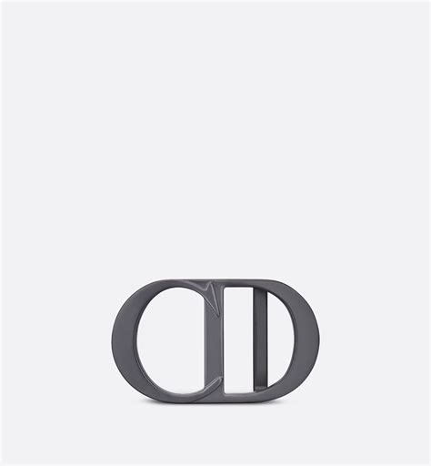 Cd Icon Belt Buckle Black Matte Lacquer Finish Brass 35 Mm Dior