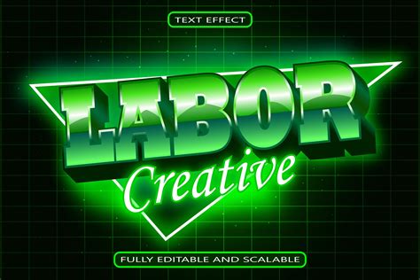 Labor Creative Editable Text Effect Graphic By Maulida Graphics