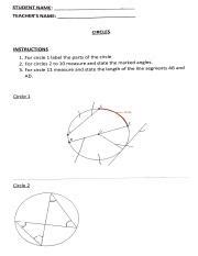 Circles Labeling Measuring Angles And Theorems Math Course Hero