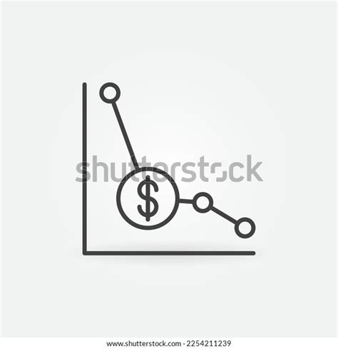 Dollar Devaluation Graph Vector Financial Crisis Stock Vector Royalty