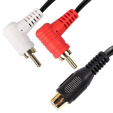 Meiriyfa Rca Splitter 1 Female To 2 Male Cable 2 Pack Y Adapter 2 Rca Male To 1 Rca Female