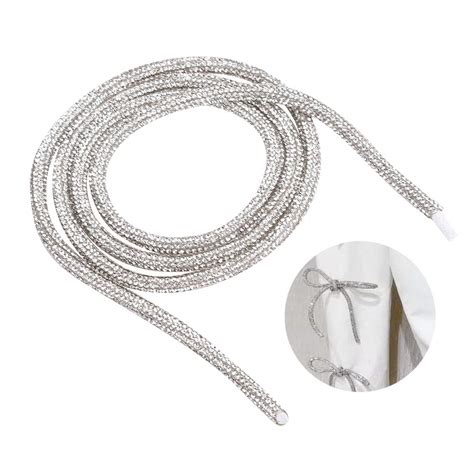 6mm 1m 라인스톤 파이프 로프 장식 체인 Diy 의류 장식 보석 만들기 크리스탈 라인스톤 파이프 장식 바느질 액세서리 붕대