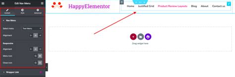 Nav Menu Happyaddons
