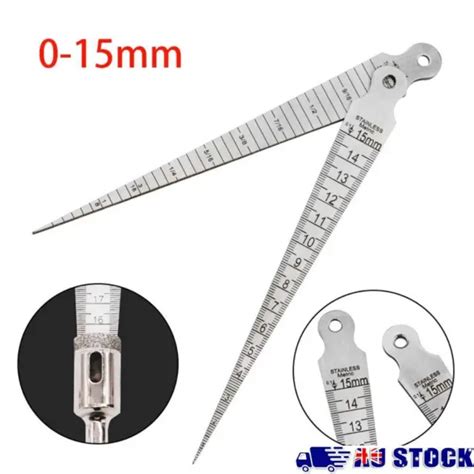 Metric Imperial Wedge Feeler Ruler 0 15mm Welding Taper Ruler Gap Gauge