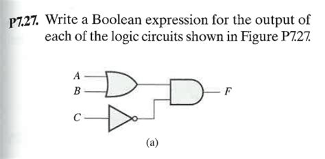 solved p7 27 write a boolean expression for the output of