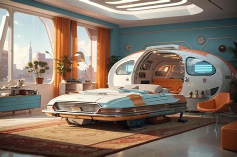 Premium Ai Image Retro Futurism Redux A Blast From The Past In