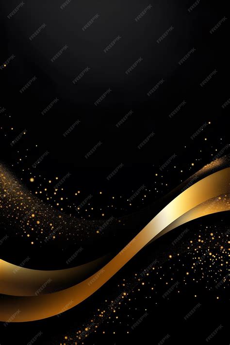 검은 바탕에 골드 웨이브 무료 사진