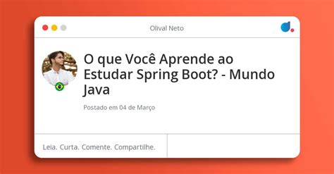 O Que Voc Aprende Ao Estudar Spring Boot Mundo Java