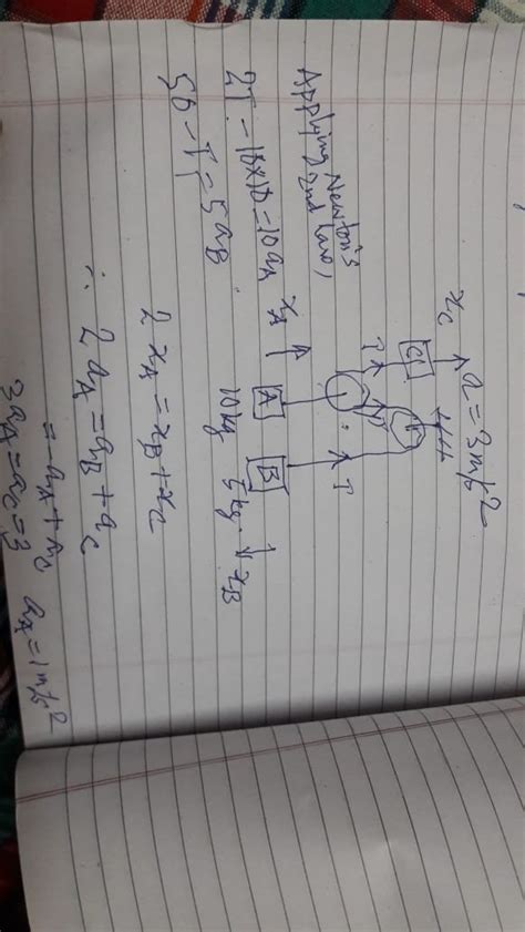 The Block C Shown In The Figure Is Ascending With An Acceleration A 3