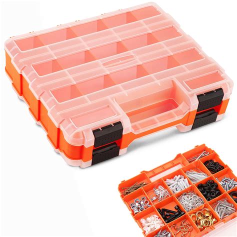 Snapklik HORUSDY Small Parts Organizer Compartments Double Side Parts Organizer