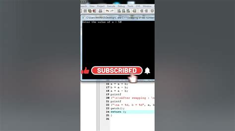 Swapping Without Third Variable In C Shorts Shortvideo Youtubeshorts Viral Coding Youtube
