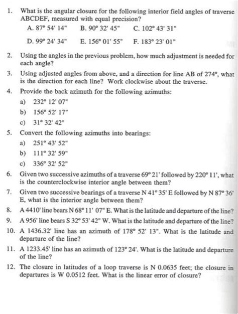 Solved 1 What Is The Angular Closure For The Following Chegg