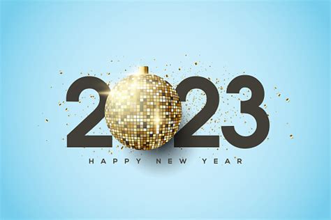 2023 디스코 라이트 일러스트레이션으로 새해 복 많이 받으세요 모던 12월 31일에 대한 스톡 벡터 아트 및 기타 이미지