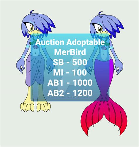 Auction Adoptmobian Bird Or Merbirdclosed By That Gothic Kitty On