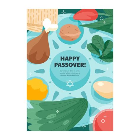Free Vector Flat Passover Background