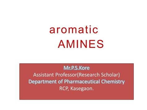 Qualitative Tests Of Amines Ppt