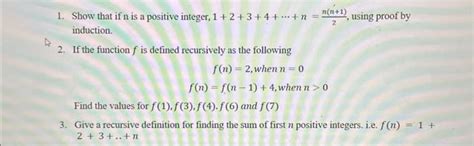Solved 1 Show That If N Is A Positive Integer