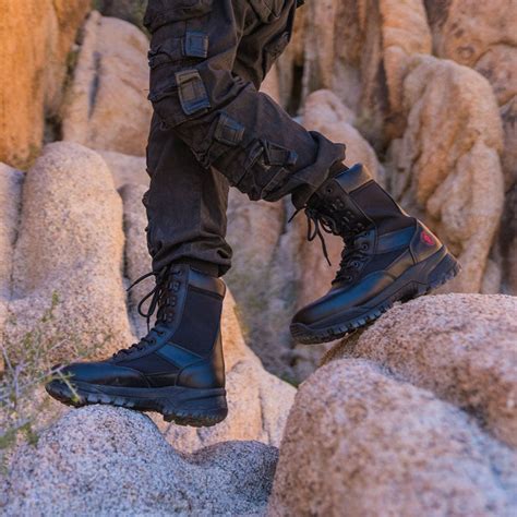 Rockrooster 8 Inch Black Action Leather Soft Toe Tactical And Law Enfo
