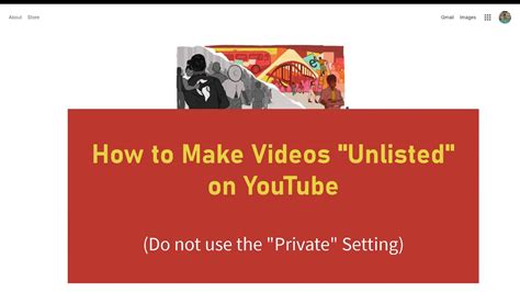 How To Make Yt Videos Unlisted Youtube